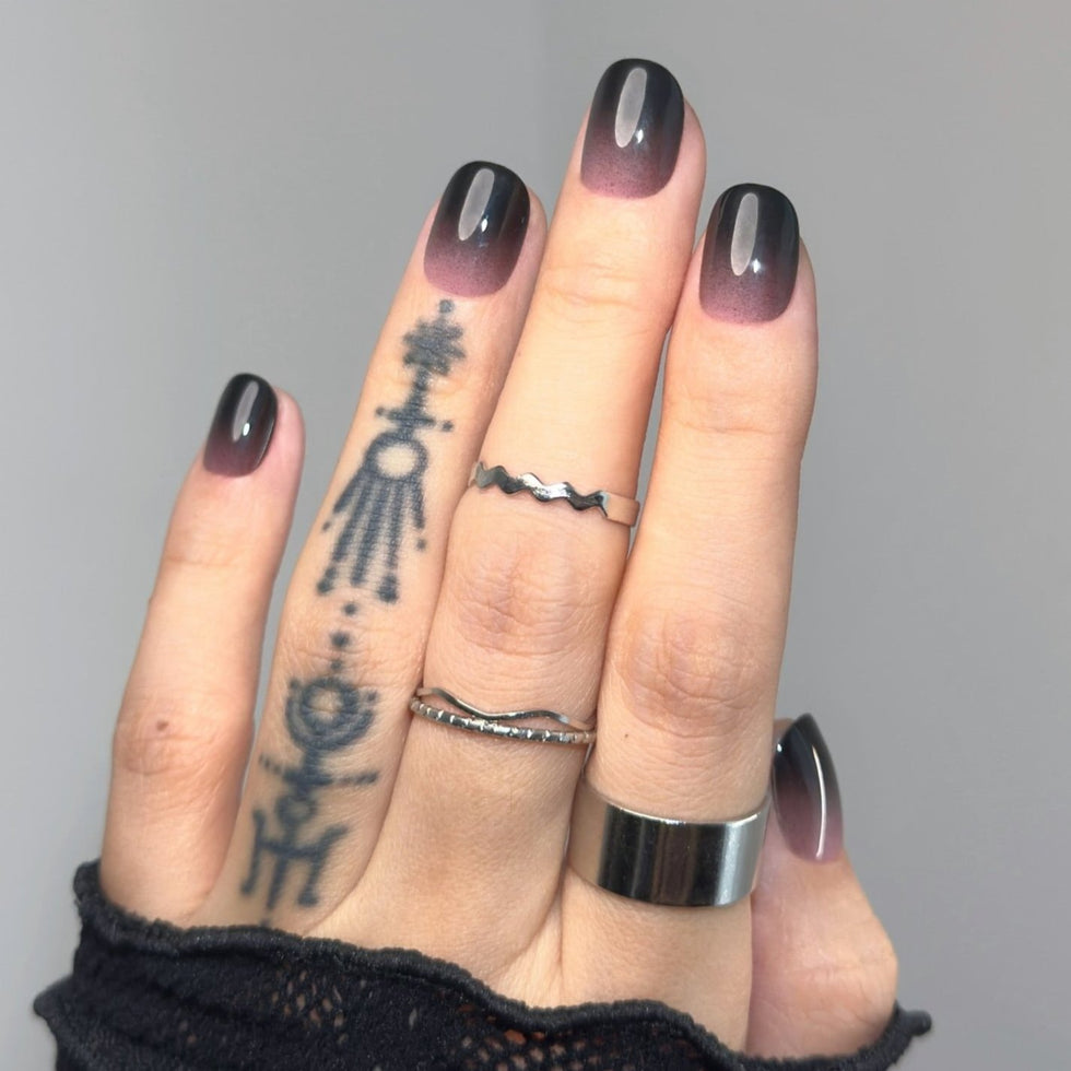 Ellie Vincy Press on Nails-Sweet Heart French Tip | Medium Square ...